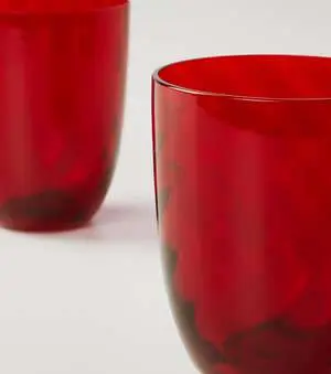 NASONMORETTI Idra Set Of 6 Glasses - Red