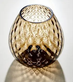NASONMORETTI Macramé Large Candle Holder - Brown