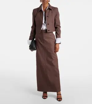 Max Mara Pianosa Maxi Skirt - Brown