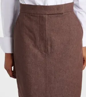 Max Mara Pianosa Maxi Skirt - Brown