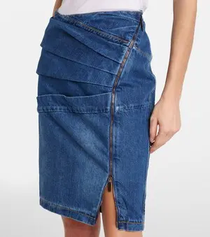 NENSI DOJAKA Denim Midi Skirt
