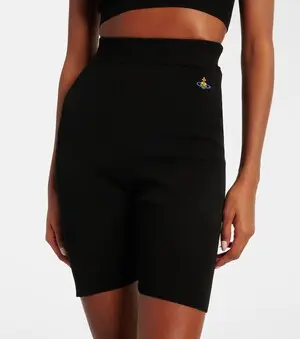 VIVIENNE WESTWOOD Bea Cotton Biker Shorts - Black