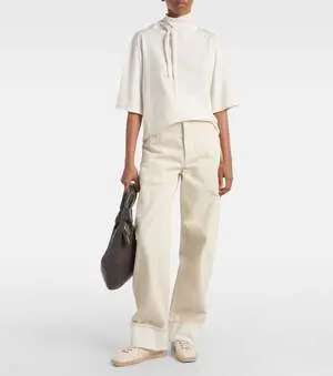 LEMAIRE Linoleum Canvas Lace-up Espadrilles - White