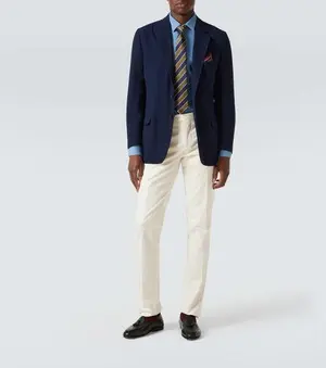 Rubinacci Striped Single-breasted Wool Blazer