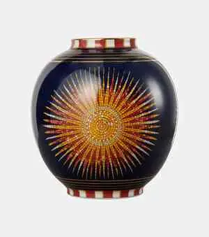 La DoubleJ Sunrays Midnight Medium Porcelain Vase - Multicoloured