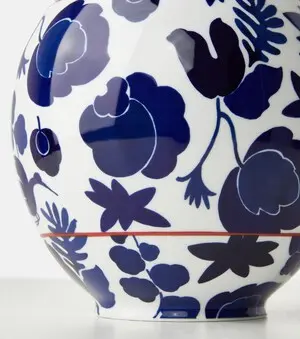 La DoubleJ Wildbird Large Porcelain Vase - Blue