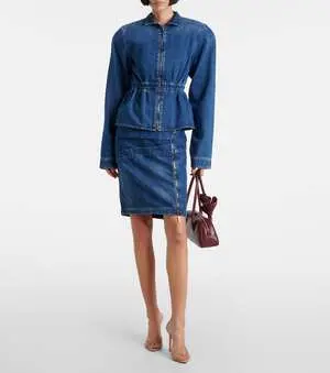 NENSI DOJAKA Denim Midi Skirt