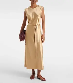 JOSEPH Garnier Silk Satin Midi Dress