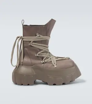 Rick Owens Megalaced Mega Tractor Leather Combat Boots