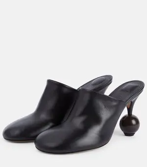 Jacquemus Bisou 90 Leather Mules - Black