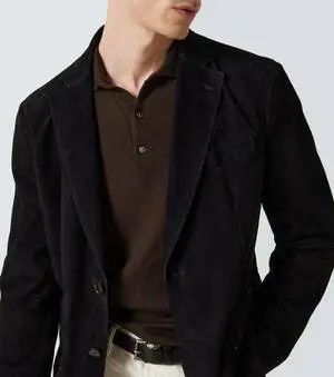 Brioni Monti Single-breasted Suede Blazer