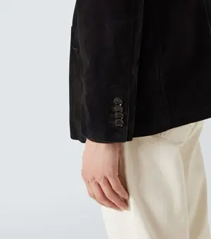 Brioni Monti Single-breasted Suede Blazer