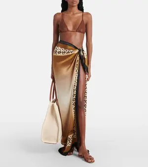 Max Mara Ottico Silk Beach Cover-up