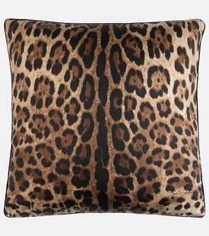 Dolce & Gabbana Leopardo Small Silk Twill Cushion