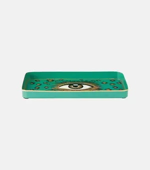 LES-OTTOMANS Eye Decorative Tray - Multicoloured