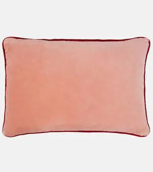 LES-OTTOMANS Crab Embroidered Velvet Cushion