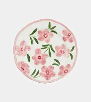 LES-OTTOMANS Floral Plate - Pink