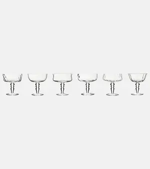 BITOSSI Diseguale Set Of 6 Champagne Coupe Glasses - Neutrals
