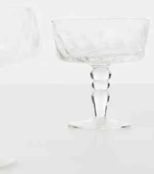 BITOSSI Diseguale Set Of 6 Champagne Coupe Glasses