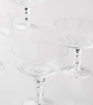 BITOSSI Diseguale Set Of 6 Champagne Coupe Glasses