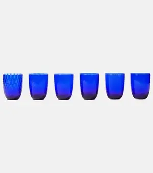 NASONMORETTI Idra Set Of 6 Glasses - Blue