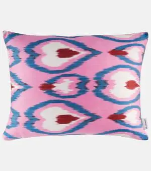 LES-OTTOMANS Silk Cushion - Multicoloured