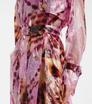 Dries Van Noten Printed Double-breasted Trench Coat