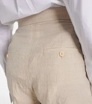 Max Mara Abisso Virgin Wool Canvas Shorts