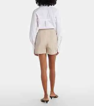 Max Mara Abisso Virgin Wool Canvas Shorts