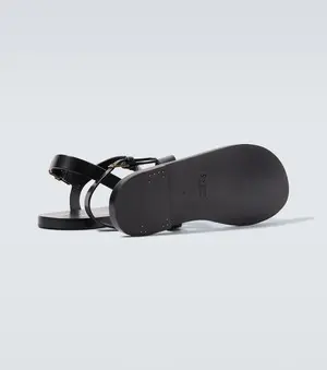 Saint Laurent Cassandre Leather Sandals