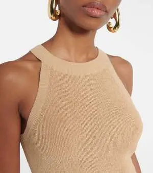 Max Mara Lolly Linen And Silk-blend Top