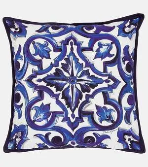 Dolce & Gabbana Small Printed Canvas Cushion - Multicoloured
