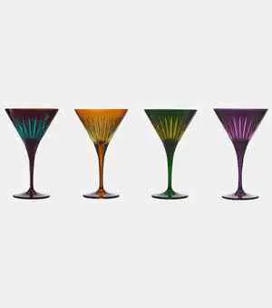 L'Objet Prism Set Of 4 Martini Glasses - Multicoloured