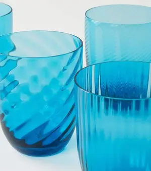 NASONMORETTI Idra Set Of 6 Glasses - Blue