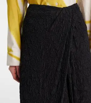 Dries Van Noten Gathered Midi Skirt
