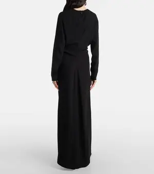 TOTEME Draped Cady Maxi Dress