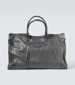 Balenciaga Le City Leather Duffle Bag - Grey