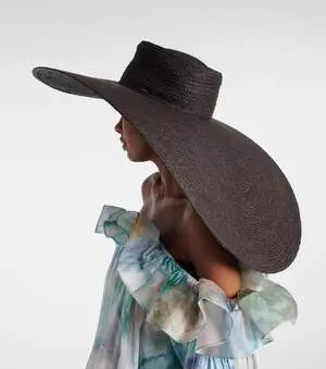 Zimmermann Raffia Sun Hat - Brown