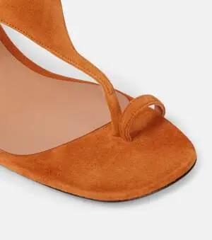 Attico Nova 65 Suede Sandals - Orange
