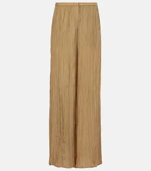 JOSEPH Thoresby Silk Palazzo Pants - Neutrals