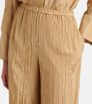 JOSEPH Thoresby Silk Palazzo Pants - Neutrals
