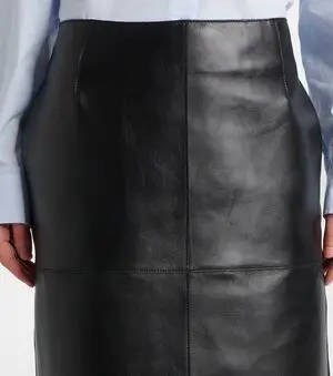 TOTEME Paneled Leather Midi Skirt