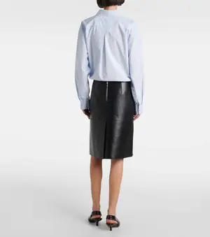 TOTEME Paneled Leather Midi Skirt