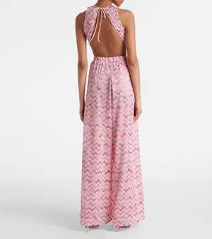 Missoni Zigzag Halterneck Jumpsuit - Pink