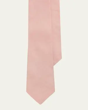 Ralph Lauren Ralph Lauren Purple Label Silk-Linen Textured Tie Pink