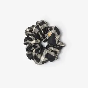 Burberry Check Silk Twill Scrunchie Black/calico