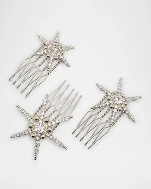 LELET NY Venus Star Hair Comb Clips - Crystal