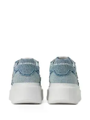 Karl Lagerfeld Indigo Denim Platform Sneakers