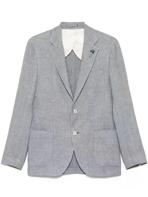 LARDINI Single-breasted Blazer - Blue