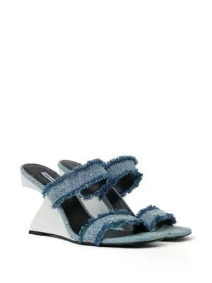 Karl Lagerfeld Waverly Wedge Sandals - Blue